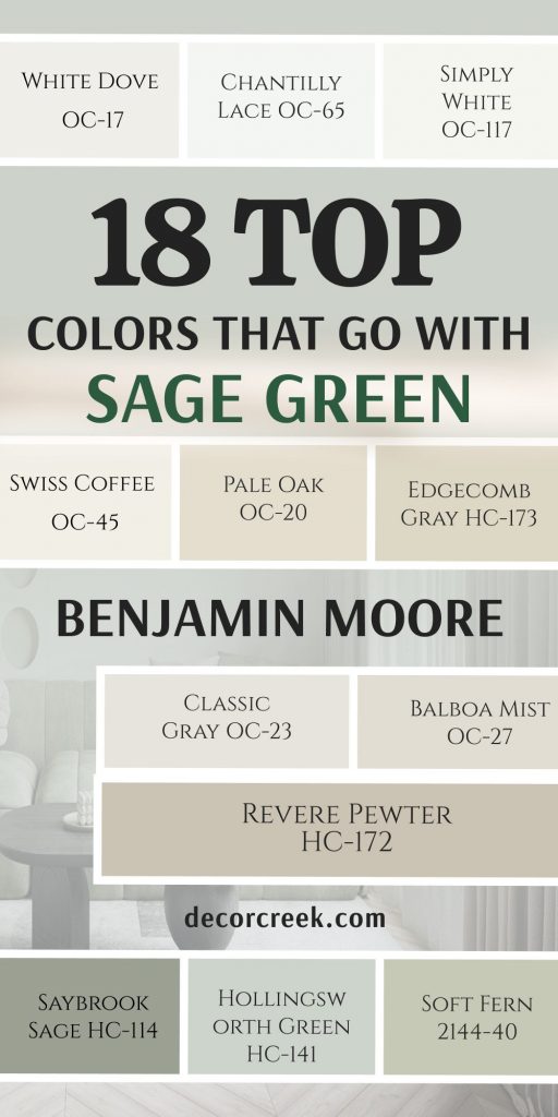 21 Best Paint Colors That Go With Sage Green for a Fresh Home - DecorCreek